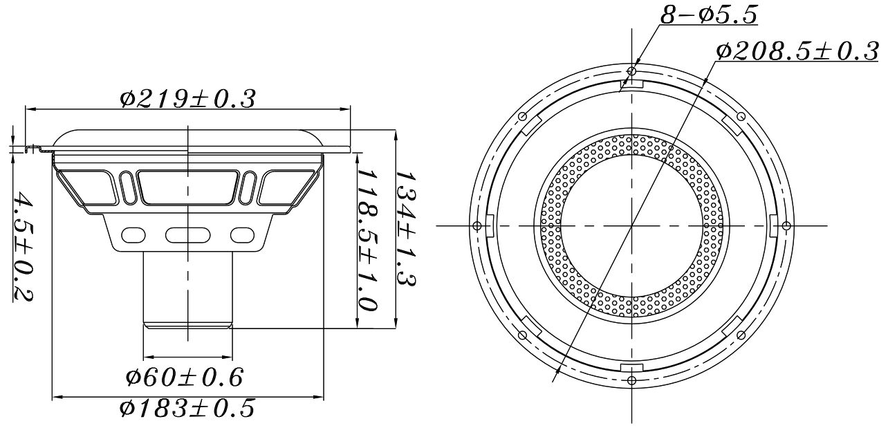 Tang Band W8-1363SB - 8″ Subwoofer